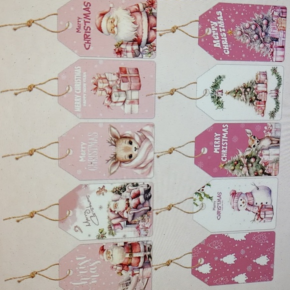 Holiday | Nwt 48 Pcs Pink Christmas Gift Tags | Poshmark